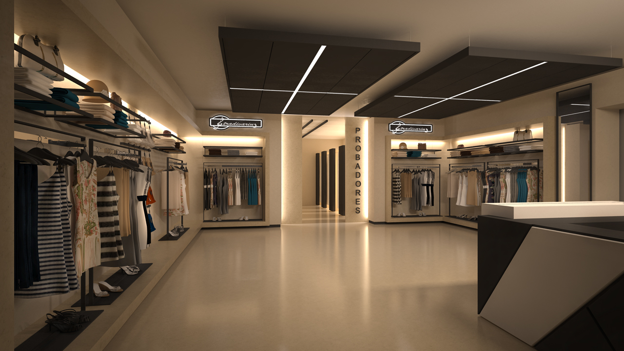 DISEÑO DE TIENDA DE ROPA PARA LA FIRMA STRADIVARIUS